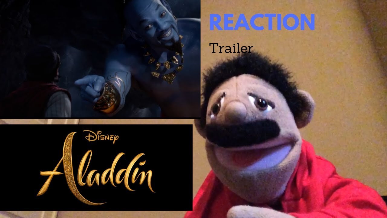 Aladdin Official Trailer Reaction (puppet Reaction) - YouTube