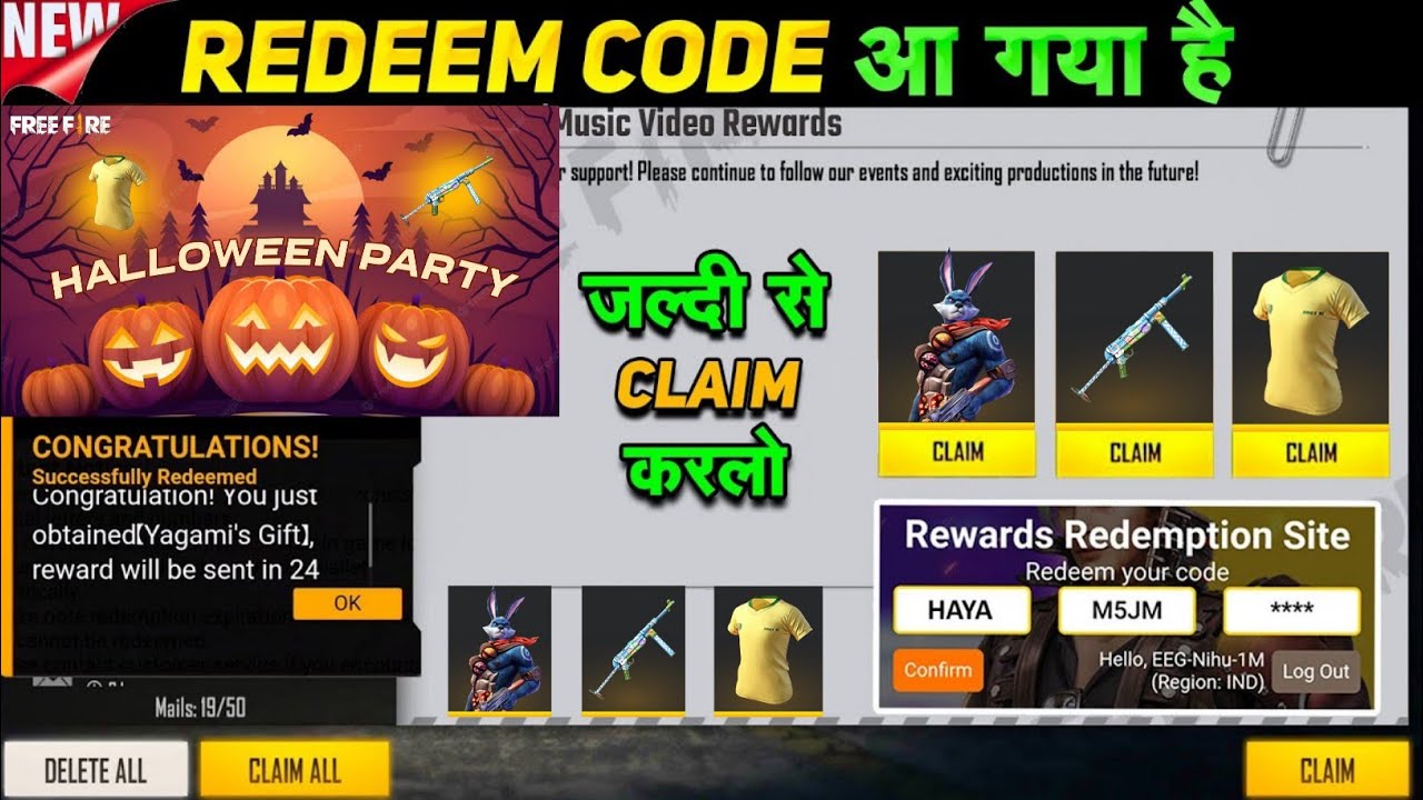 26 September Redeem Code l Free Fire Redeem Code l Free Fire Redeem ...