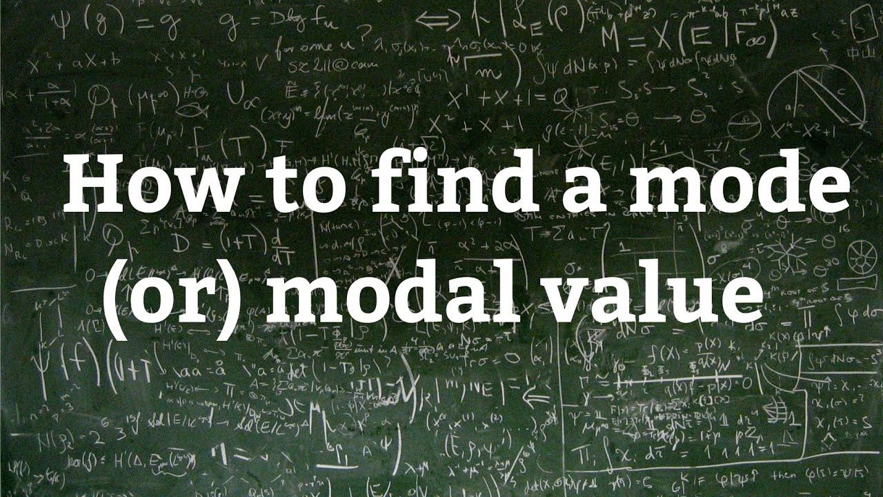 How to find a mode or modal value//Mode - YouTube