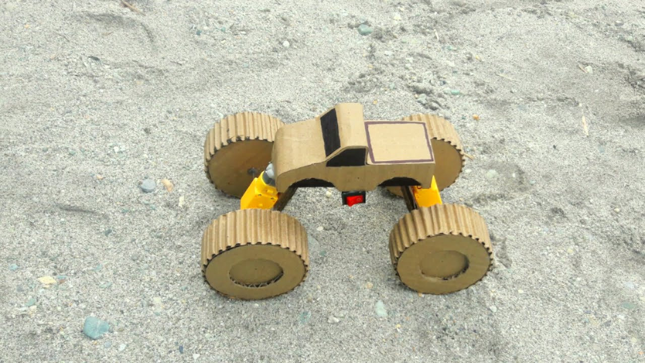 Monster Truck with cardboard | how to make monster truck | DIY Monster ...