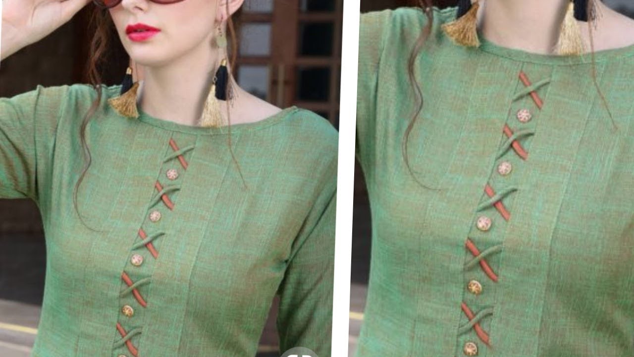 Very creative and stylish kurta neck design with all tips - YouTube