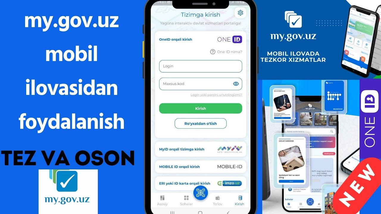 my.gov.uz 👉 mobil ILOVASINI yuklash va ISHLATISH (2024-2025) - YouTube