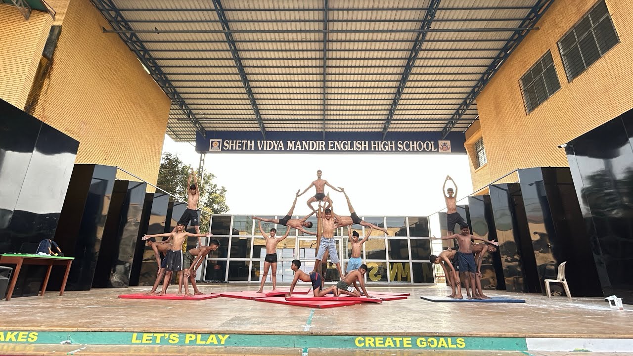 Amazing Mallakhamb Act | Sheth Vidya Mandir Annual Day Rehearsal 2024 ...