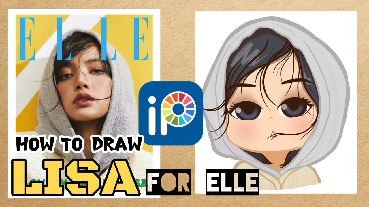 How to draw LISA for ELLE | Lisa blackpink | chibi art | IbisPaint x ...