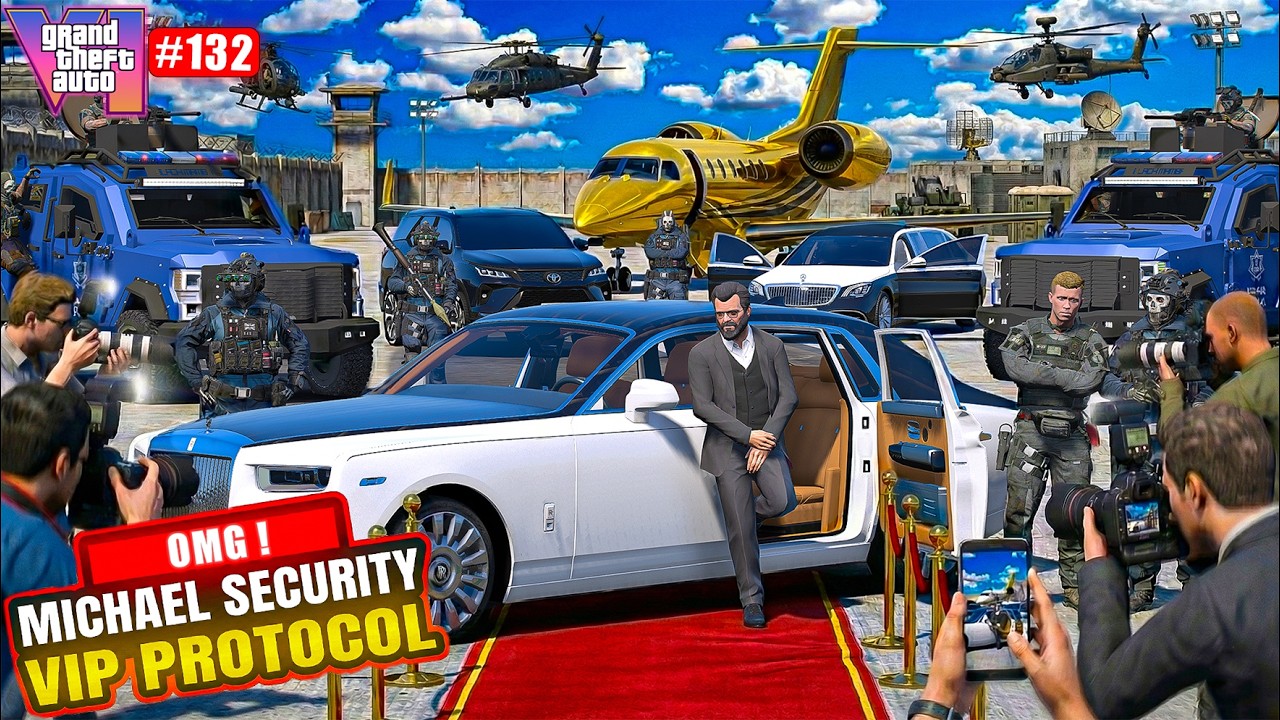 MICHAEL’S POWERFUL SECURITY CONVOY🔥| FULL VIP PROTOCOL ACTIVATED | GTA ...