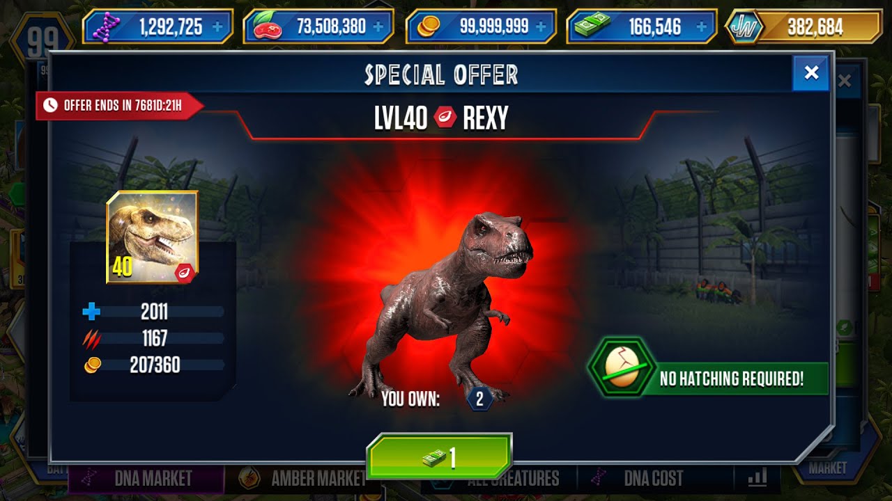 REXY RED REX SHOP NEW in JURASSIC WORLD THE GAME SOON?!!?!? - YouTube