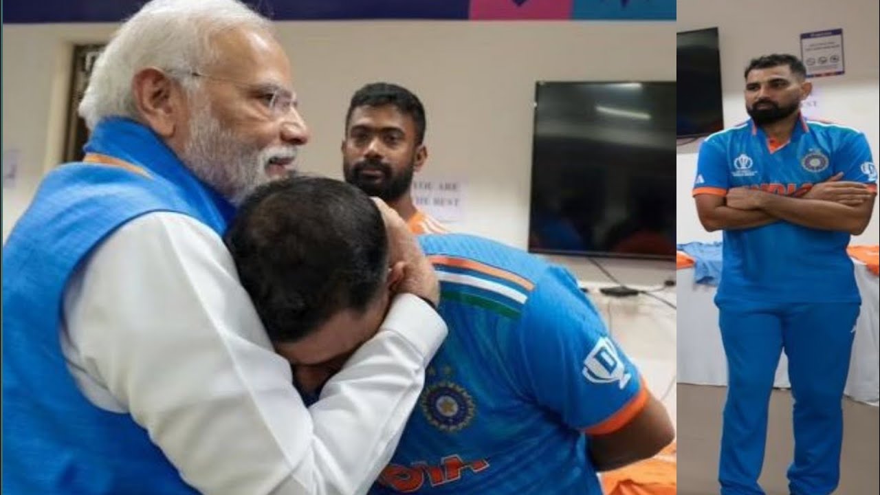 PM Narendra Modi console emotional Mohammed Shami in dressing room ...