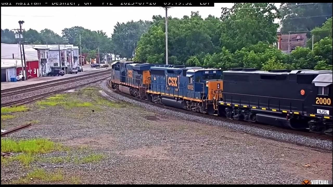 Cape May SeaShore Lines Engine 2000 Passing The Deshler Ohio Virtual RailFan Camera - YouTube