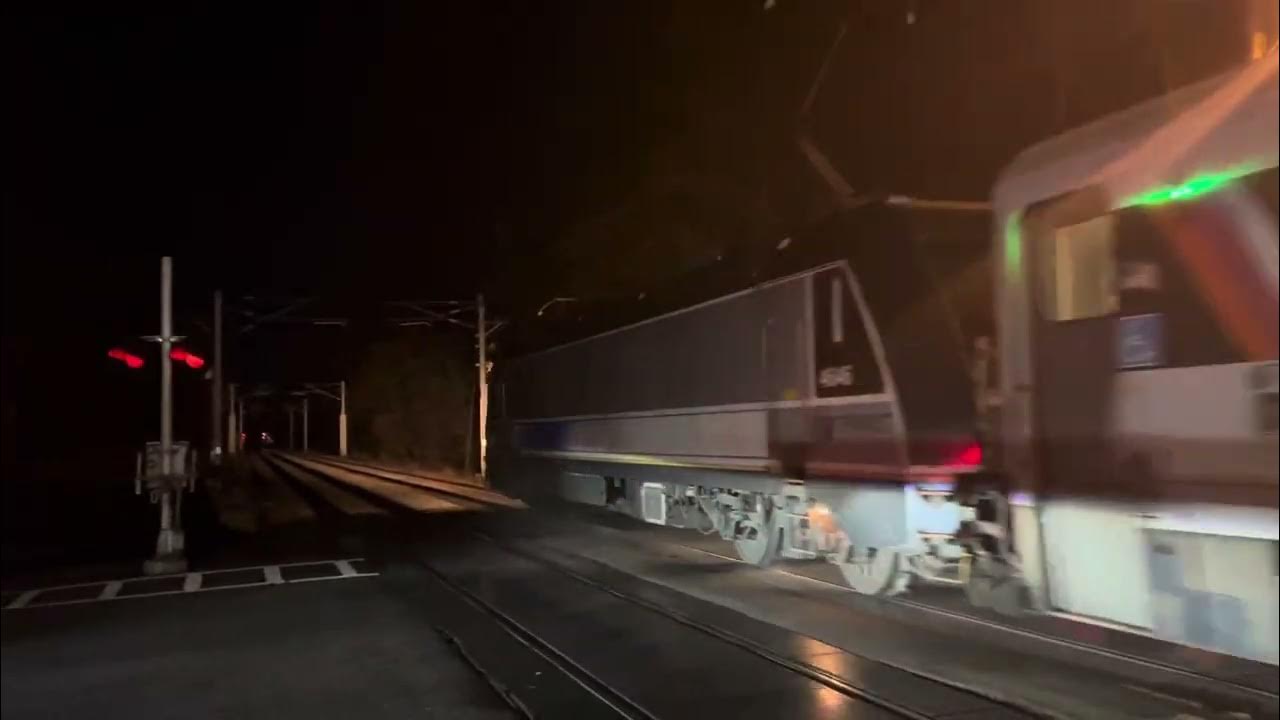NJT 4646 ALP46 leads NJT 3271 Departing Hazlet,NJ with a Nice Doppler! - YouTube