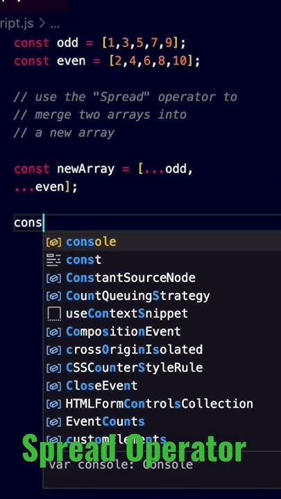 Javascript: Spread Operator #shorts #viral #learning - YouTube
