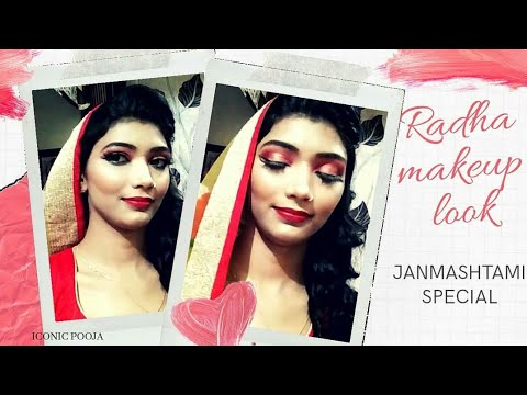 Radha makeup look for Janmashtmi special || Radha makeover for jagran ...