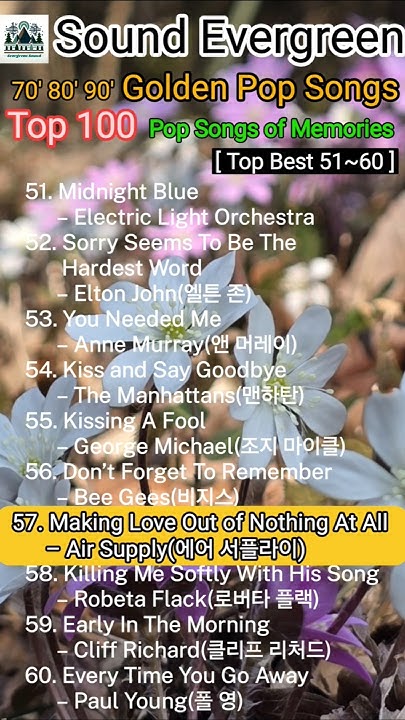 No.120 70' 80' 90'Golden Pop Song-Top 100 Pop Songs of Memories ️Making ...