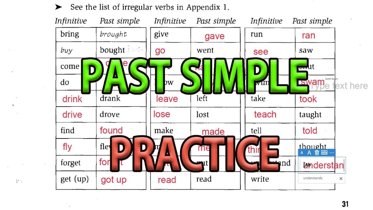 Irregular And Preterite Endings Chart