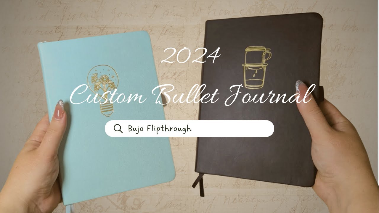 Custom Bullet journal for 2024 | Bullet journal Flip Through - YouTube