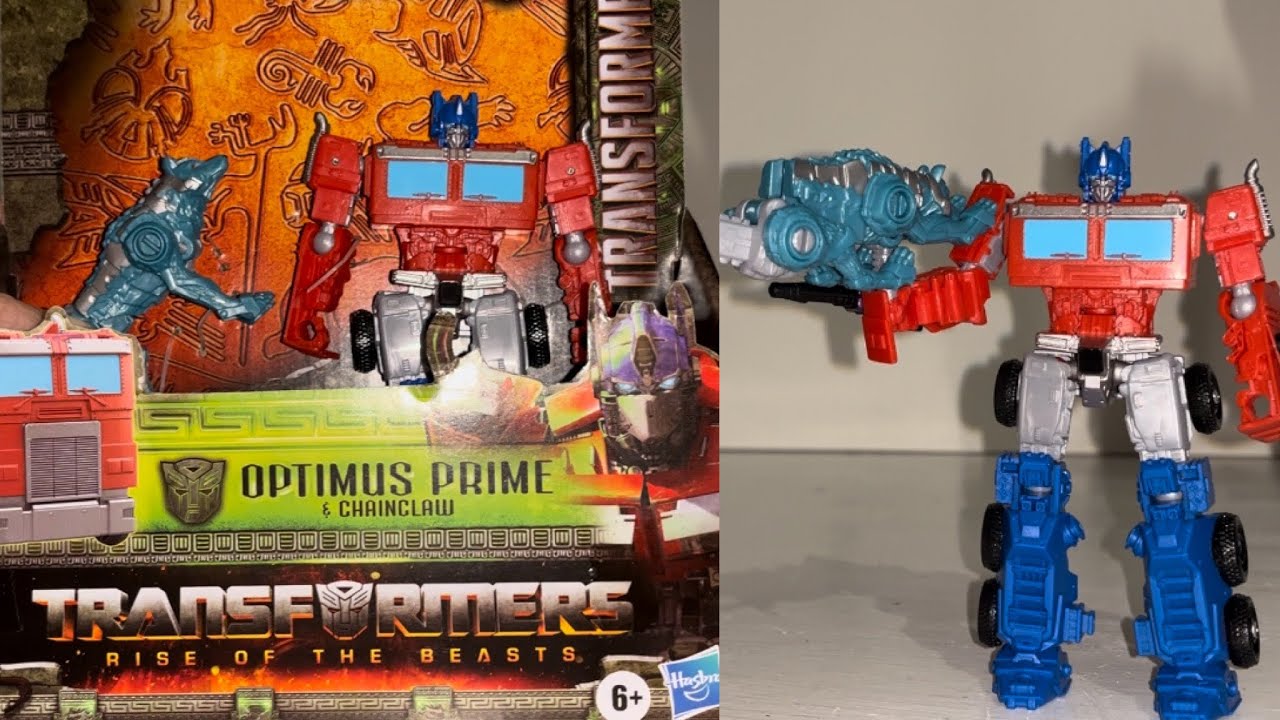 Transformers rise of the beasts Optimus prime and Chainclaw review ...
