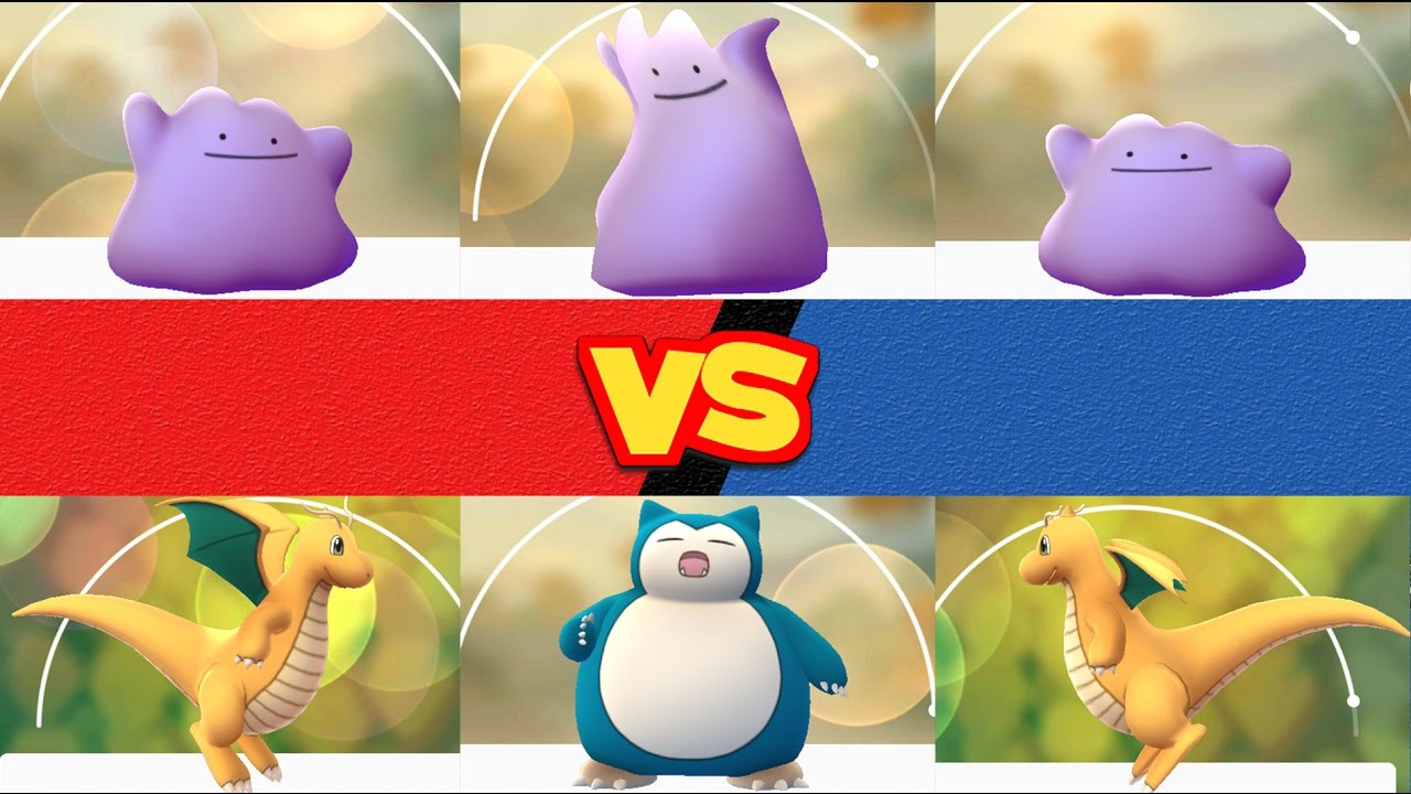 POKÉMON GO DITTO GYMS BATTLE LEVEL 10 - Ditto V.s Snorlax & Dragonite ...