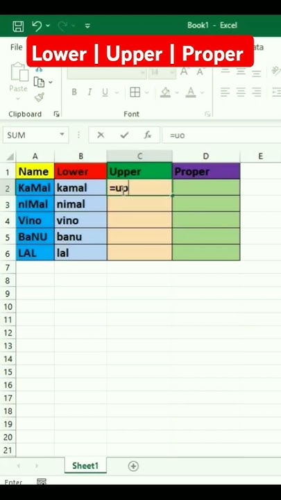 Lower | Upper | Proper | #excel #excelshortcuts #exceltips #exceltricks #exceltutorial # ...