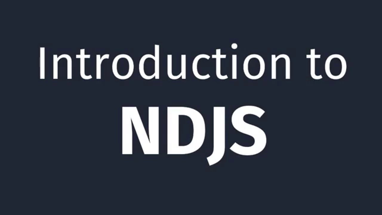 NDJS introduction - YouTube