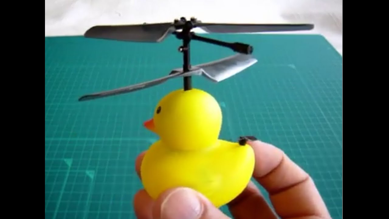 how to make helicopter duck おもちゃのアヒルをヘリコプターにしてみた - YouTube