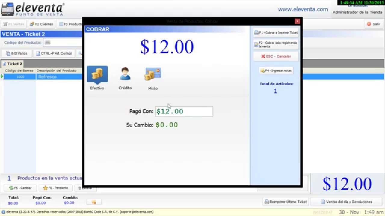 tutorial eleventa - YouTube