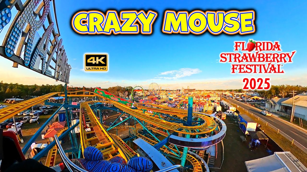 [4K] Crazy Mouse - Spinning Wild Mouse Coaster | On-ride POV | Florida ...