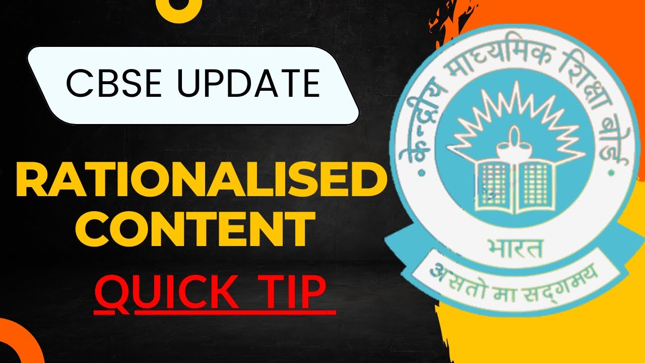 CBSE Latest Update | Rationalised Content | Helpful for All class and ...