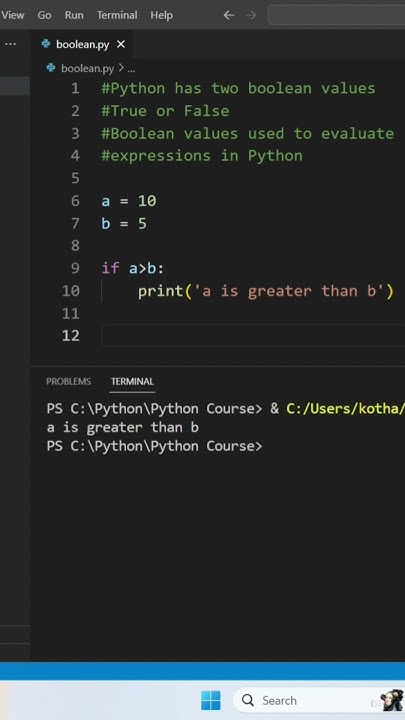 Boolean Values In Python Python Pythonforbeginners Pythoncourseforbeginners Youtube
