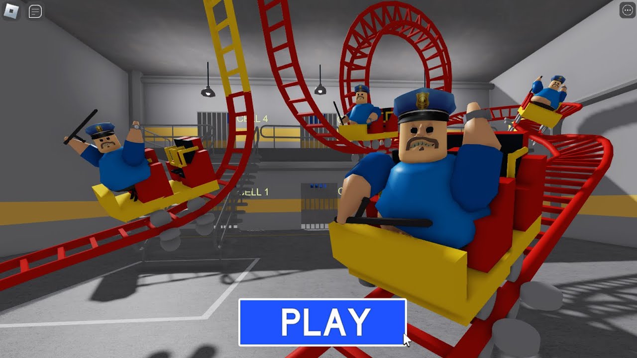 Roller Coaster Barry Prison Run! Horror #roblox #ScaryObby - YouTube