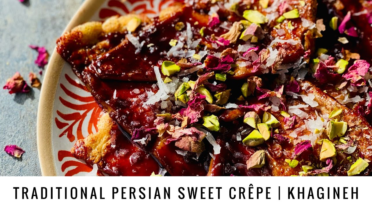 🇺🇸Traditional Persian Sweet Crêpe | Khagineh🌸 🇫🇷Crêpe Traditionnelle ...