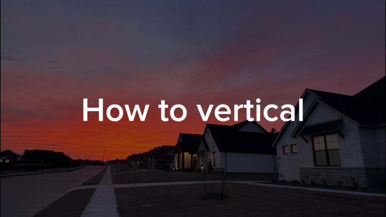 How to vertical!!! - YouTube