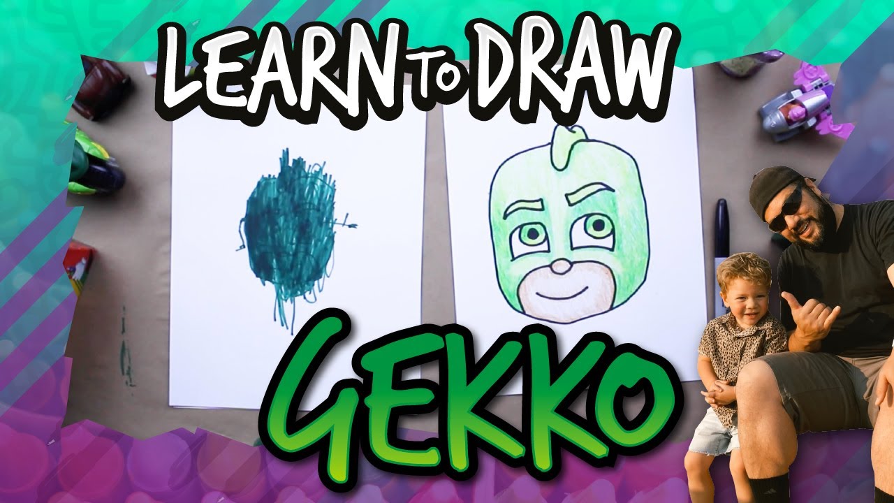 LEARN HOW TO DRAW GEKKO FROM PJ MASKS - YouTube