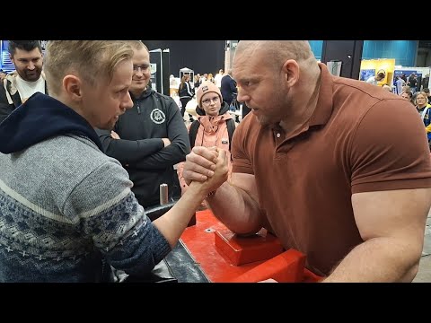 Sweden's Strongest Man Tries Armwrestling - YouTube