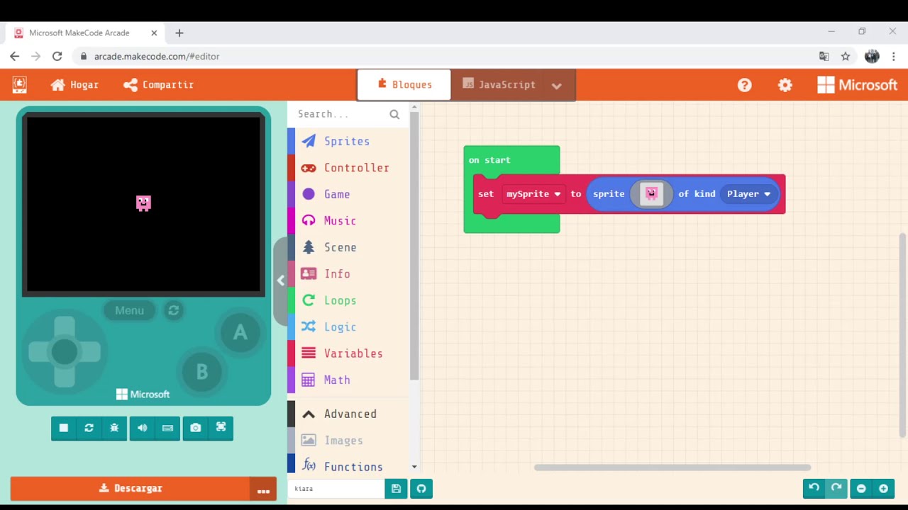 Como guardar un proyecto de Microsoft MakeCode Arcade - YouTube