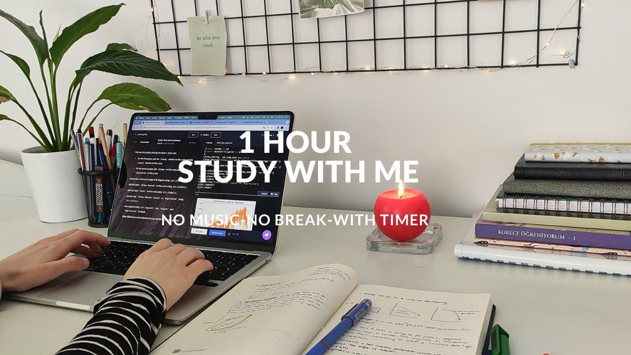 1 hour study/code with me | background noise, no music, realtime , with ...