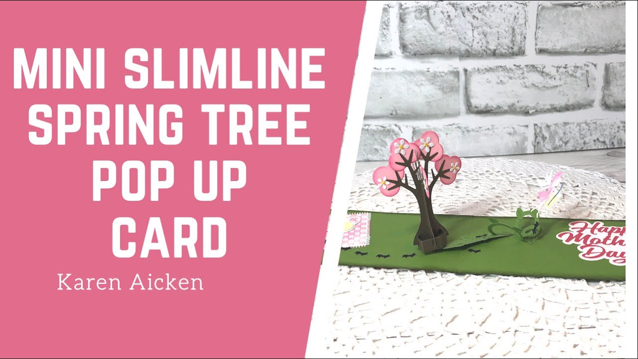 Mini Slimline Spring Tree Pop Up - YouTube
