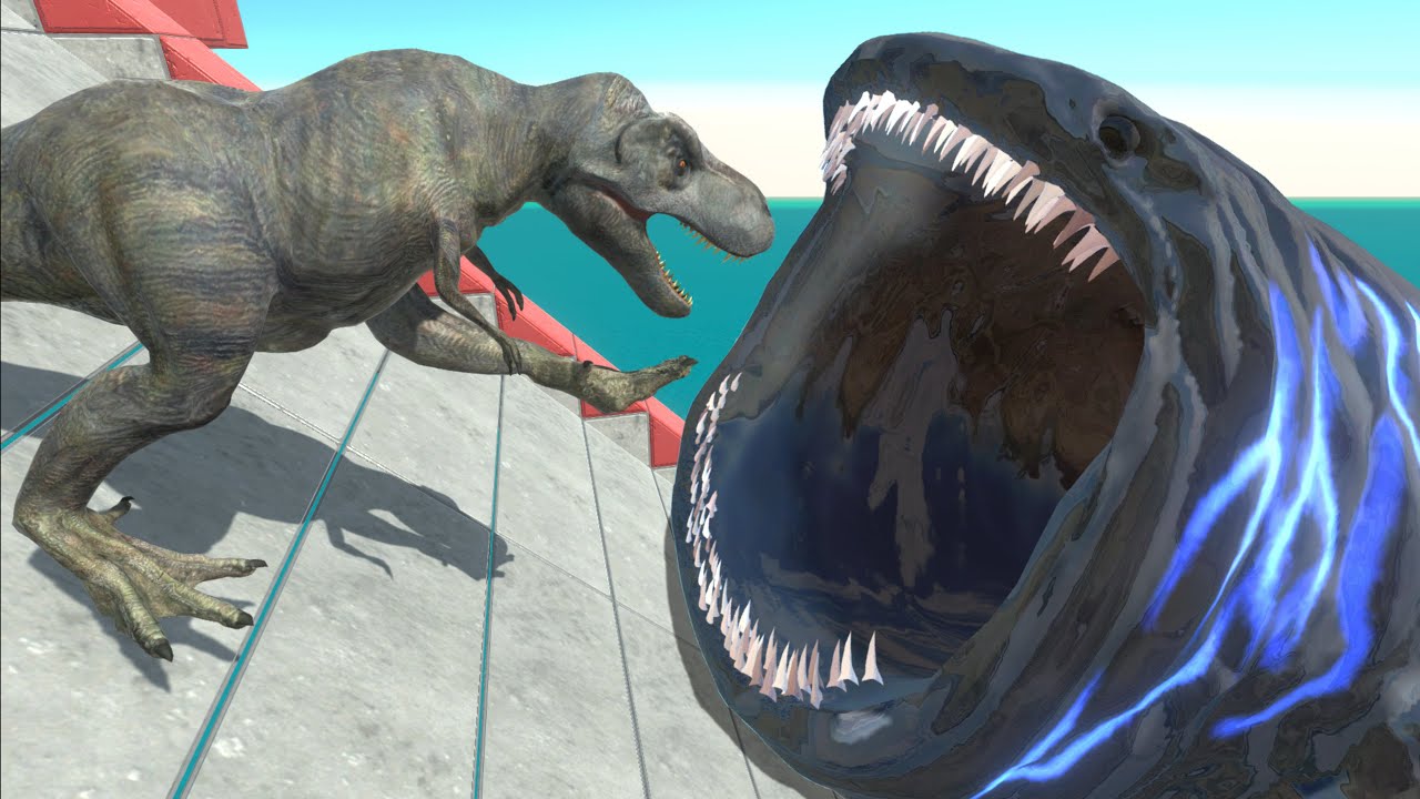 Dinosaurs Fall Into The Bloop's Mouth - Animal Revolt Battle Simulator ...
