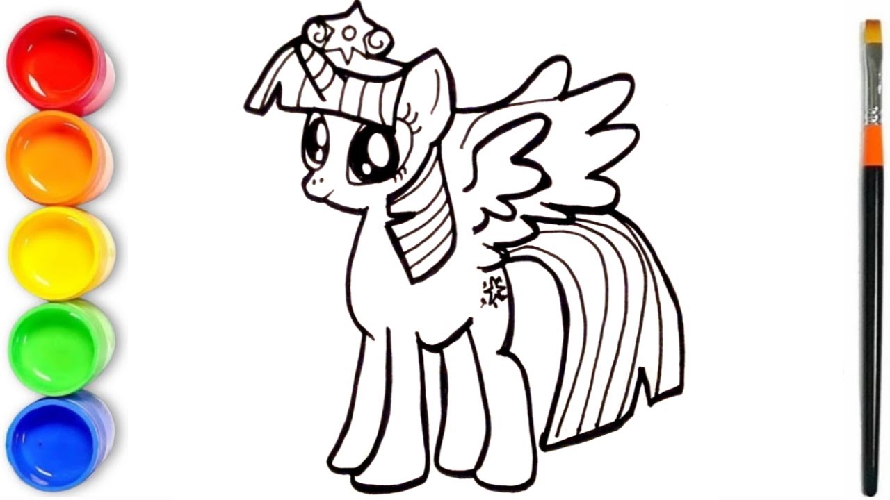 How to draw Princess Twilight Sparkle, Twilight Sparkle Drawing | My ...