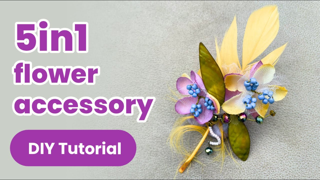 DIY Flower Brooch Tutorial. Jewellery Making for Beginners. - YouTube