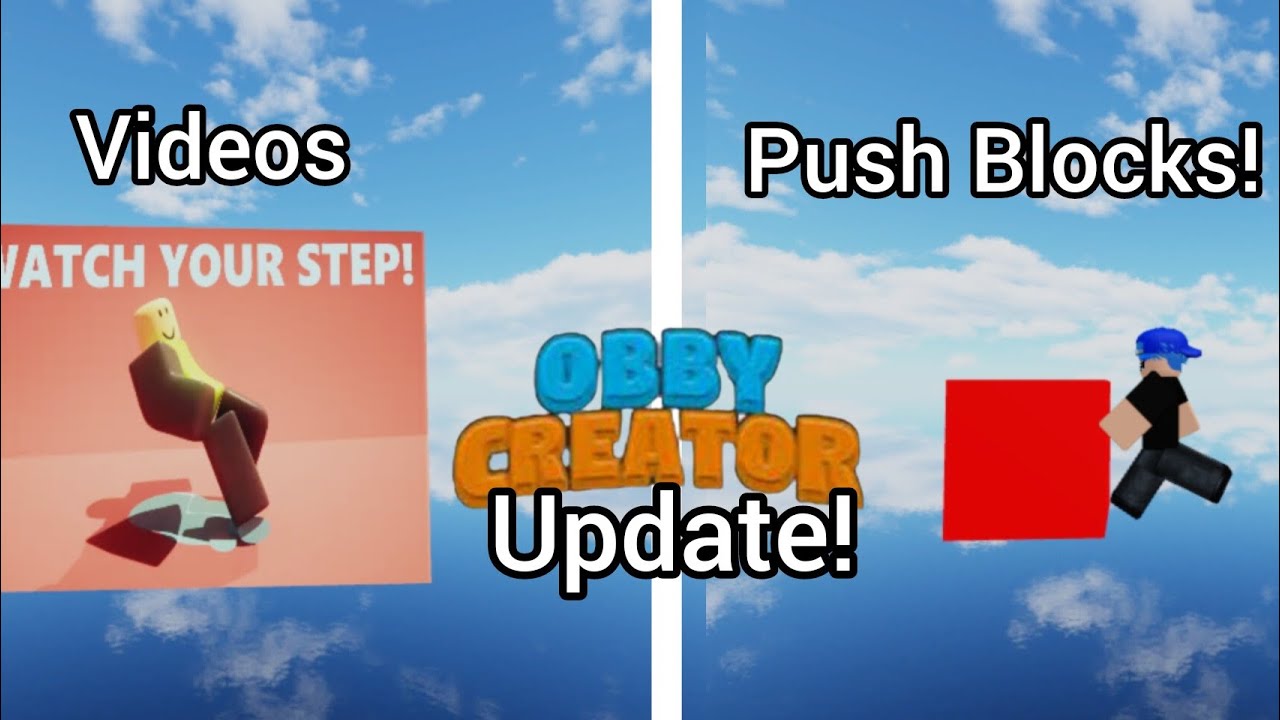 Obby Creator Update! (Videos, New Push Block, More!) - YouTube