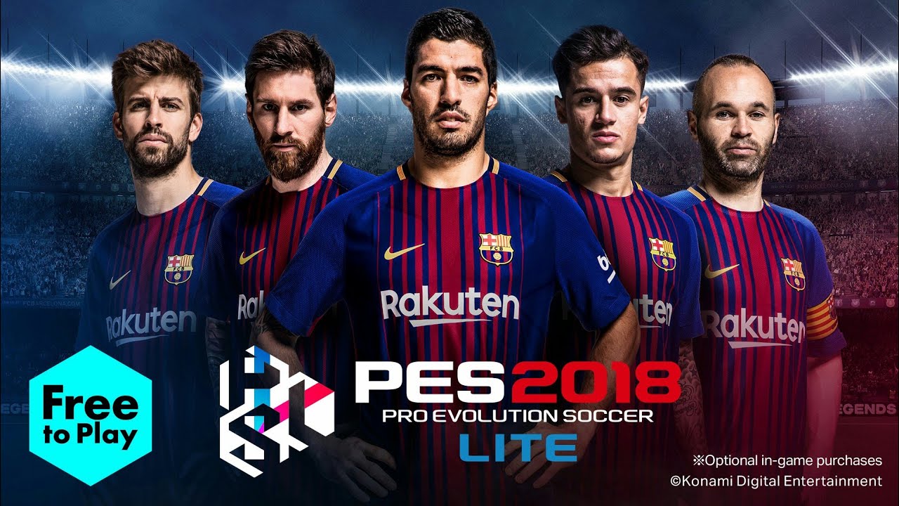 PES 2018 DE GRAÇA !!! (PES 2018 LITE) - YouTube