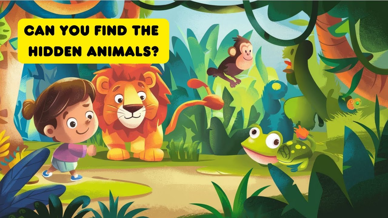 "Can You Find the Hidden Animal? | Fun Animal Puzzle Challenge!" - YouTube