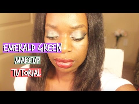Emerald green makeup tutorial - YouTube