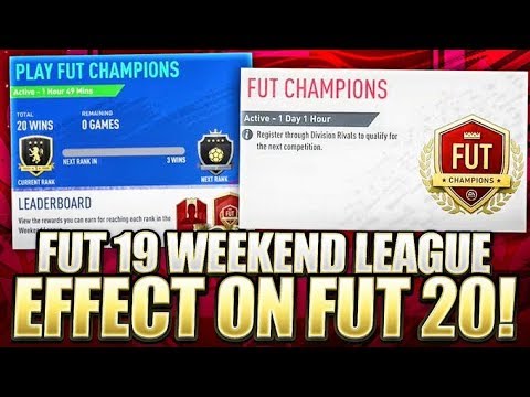 FIFA 19 WEEKEND LEAGUE EFFECT ON FIFA 20?! FIFA 20 Ultimate Team - YouTube