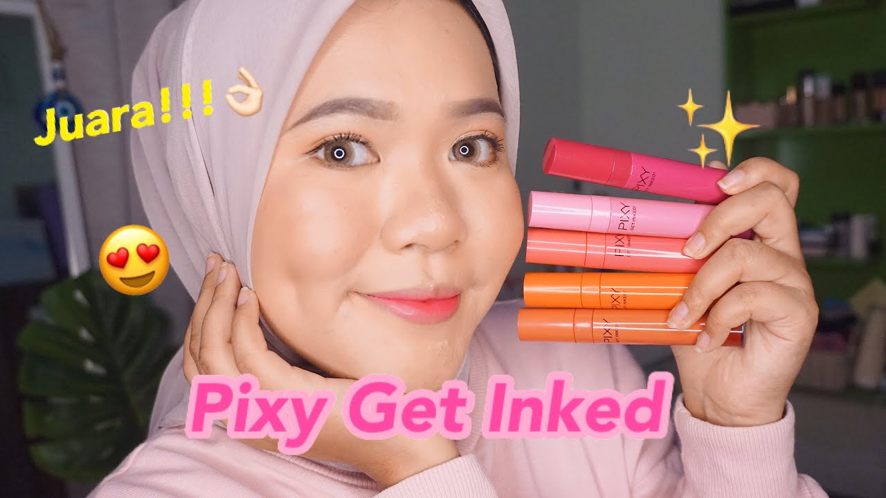 Review Pixy Get Inked Semua Warna! Lip Tint Terbaik! - YouTube
