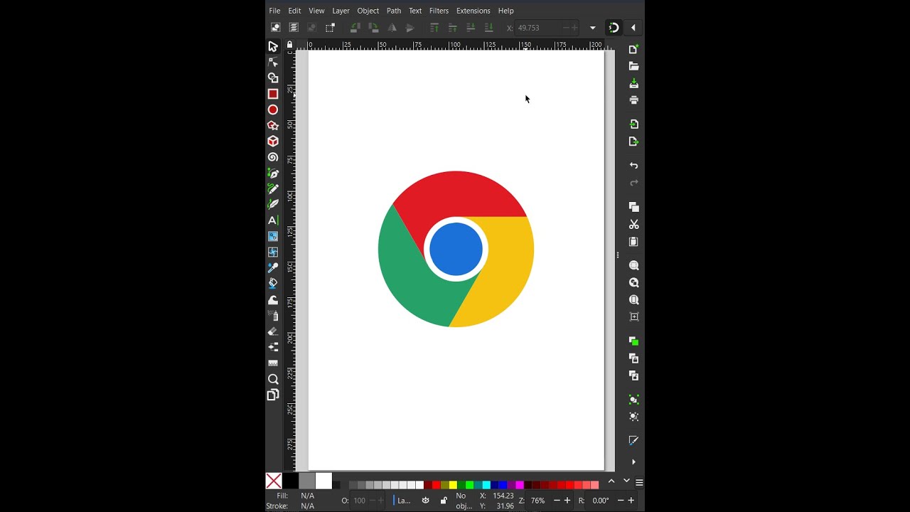create google chrome icon easily in #inkscape - YouTube