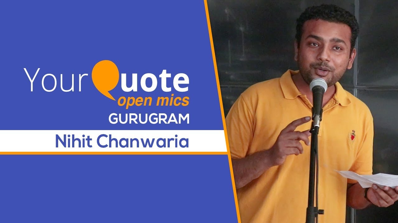 'Pyaar Bhare Pal' by Nihit Chanwaria | Hindi Poetry | YQ - Gurugram (Open Mic 10) - YouTube
