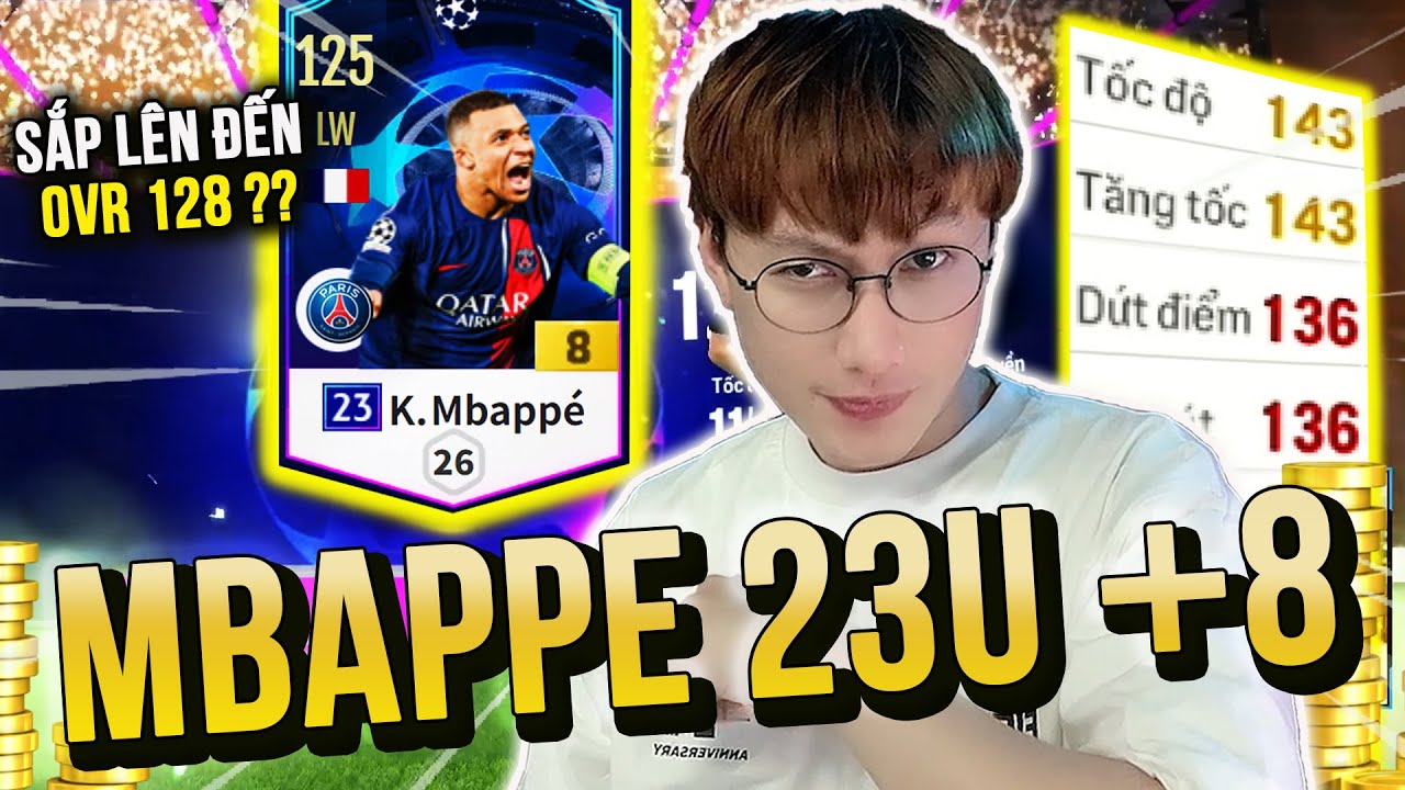 MBAPPE 23UCL +8 VỚI COMBO TỐC ĐỘ TĂNG TỐC 143 NHANH ĐẾN MỨC NÀO ? | FC ONLINE - YouTube