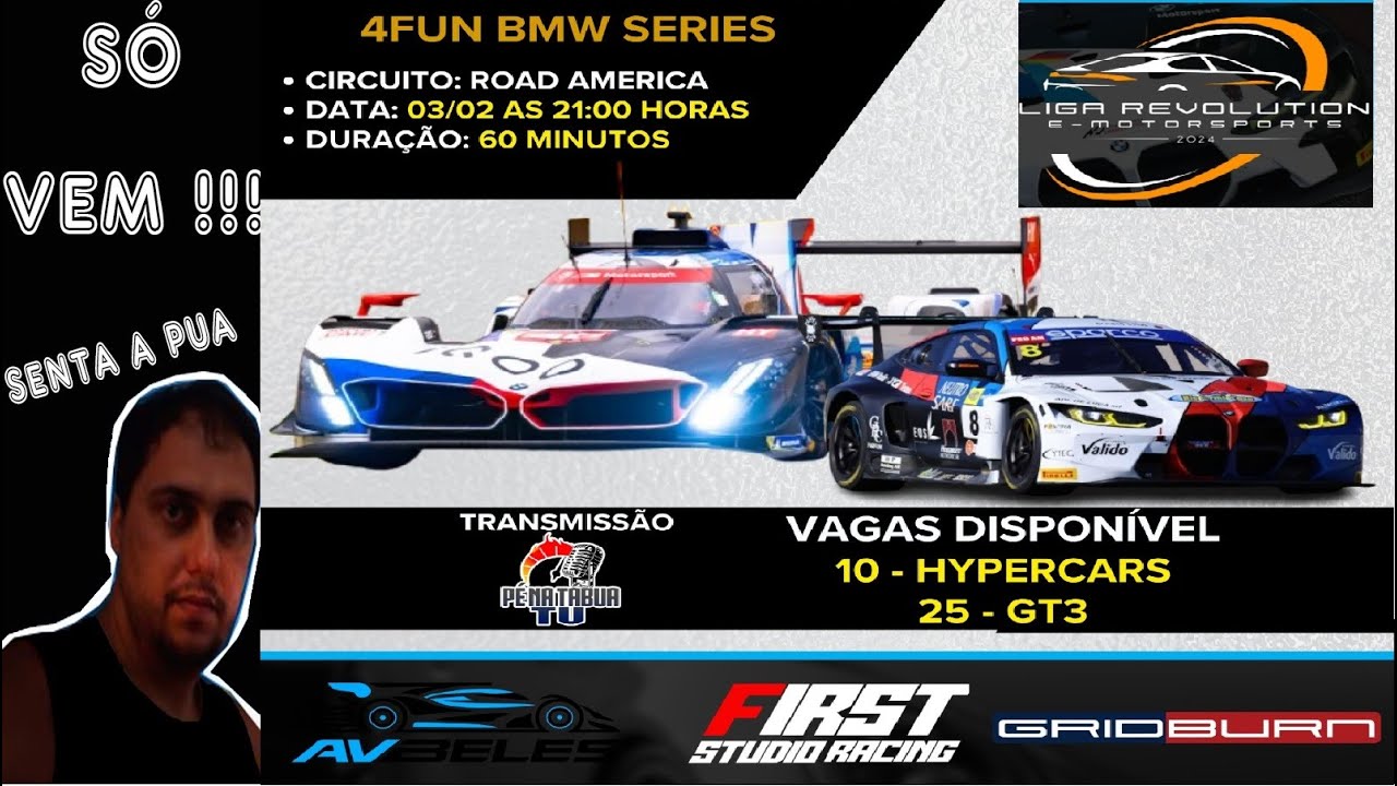 BMW Multiclasse Hypercar e GT3 Revolution, Road America (4FUN) Só na Pé ...