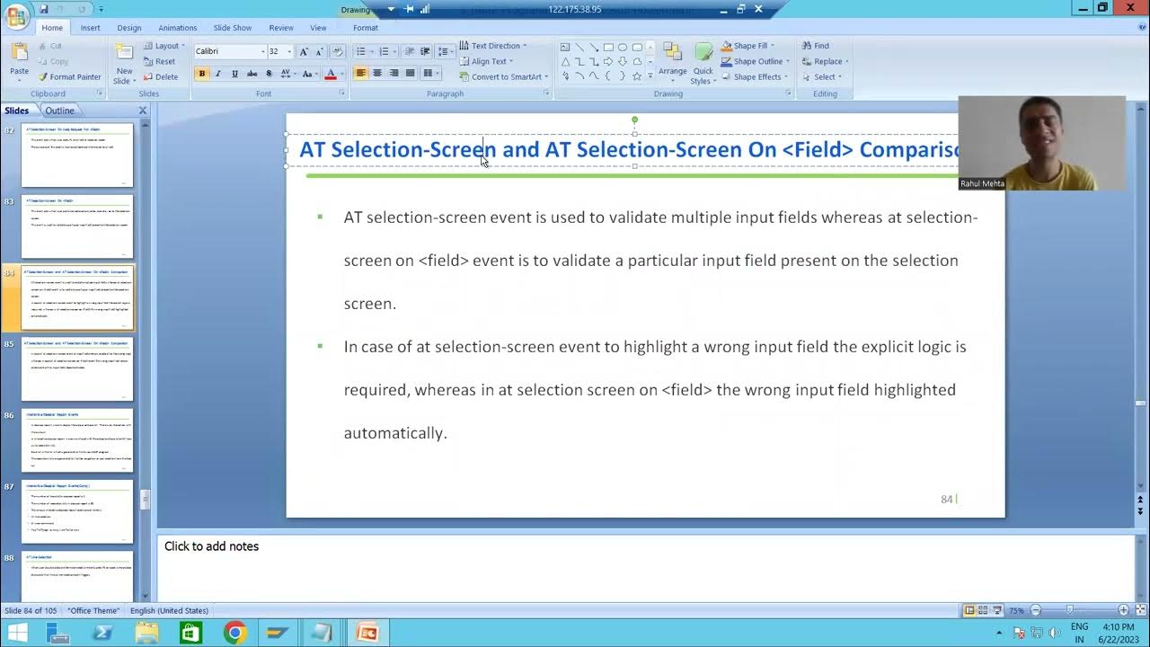 68 Abap Programming Classical Report Events At Selection Screen On Field Part1 Youtube