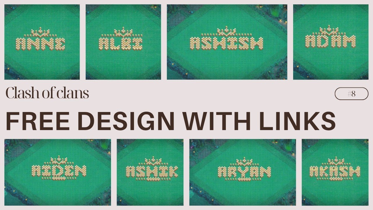 coc name base design// th 16 funny/name / design base //th 17 update ...